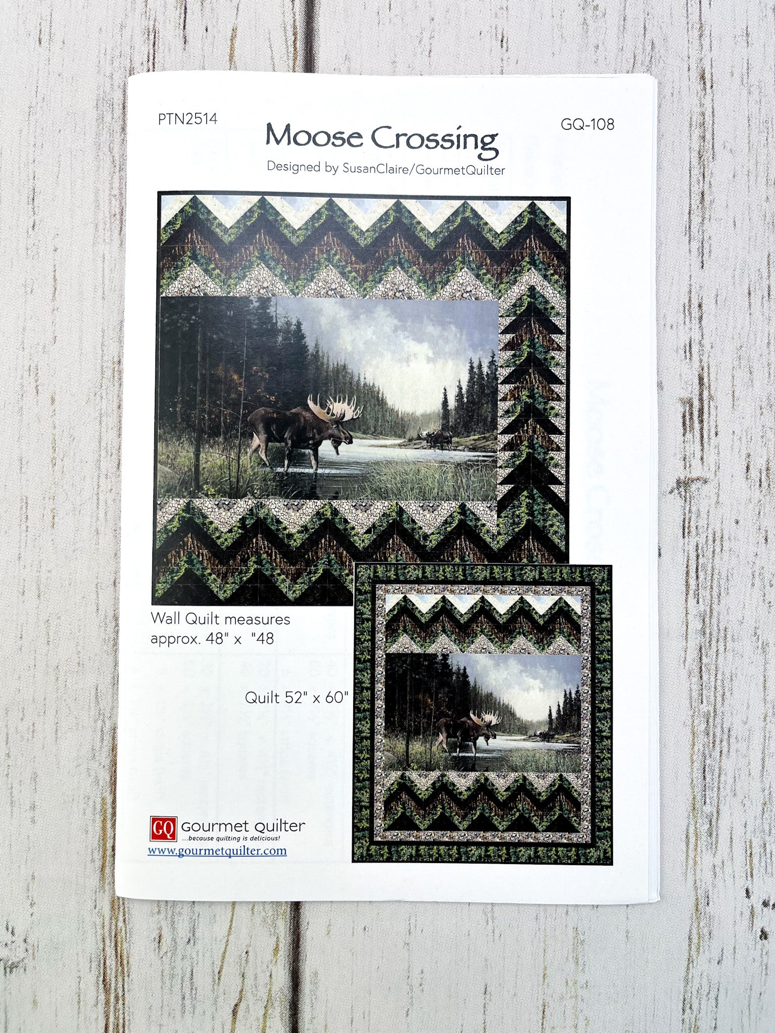 Moose Crossing Quilt Pattern Moose Feathers Frame With Double